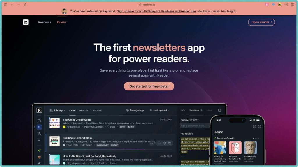 現代人的一日閱讀、輸入工作流？Readwise Reader 用法，怎麼管理、彙總多平台的碎片化閱讀？